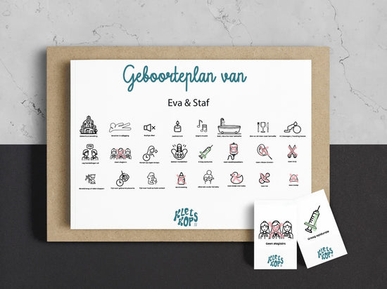Bewerkbaar Geboorteplan - Gratis downloadbaar – Kletskop