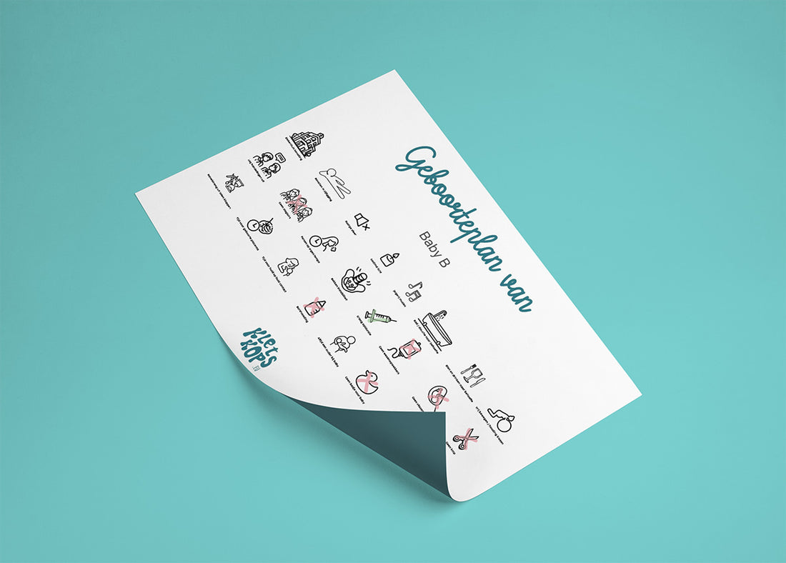 Bewerkbaar Geboorteplan - Gratis downloadbaar – Kletskop